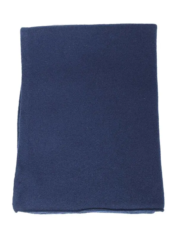 KANGRA Stola Sgradata In Puro Cashmere - Blu