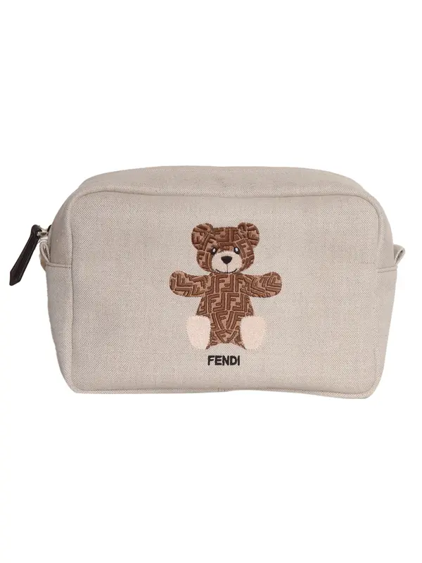 FENDI JR Beauty Case Canvas Con Ors