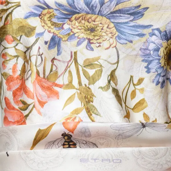Etro Floral Print Halter Top With Tie Detail