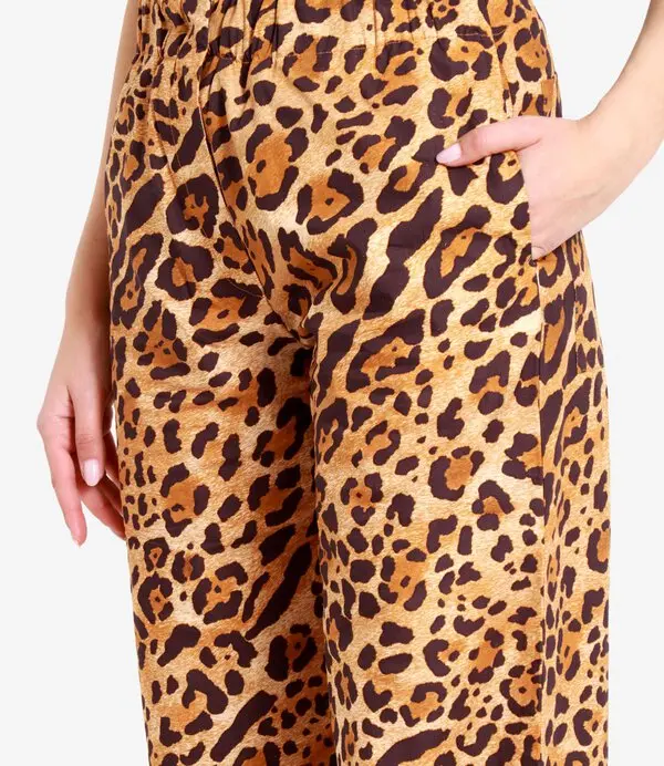 A PAPER KID Leopard Print Trousers