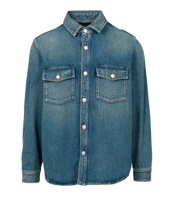 GRIFONI Shirts - Blue Denim