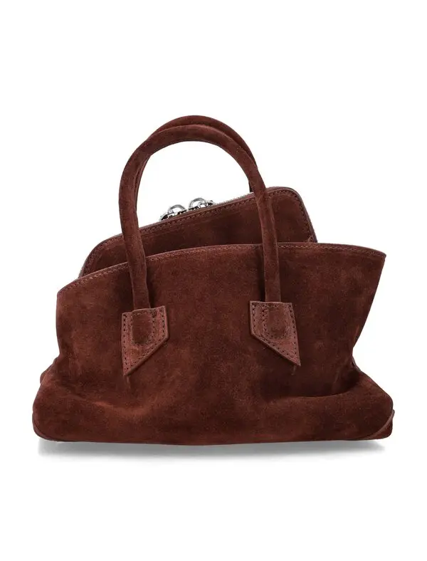 Attico La Passeggiata Mini' Suede Top Handle Bag
