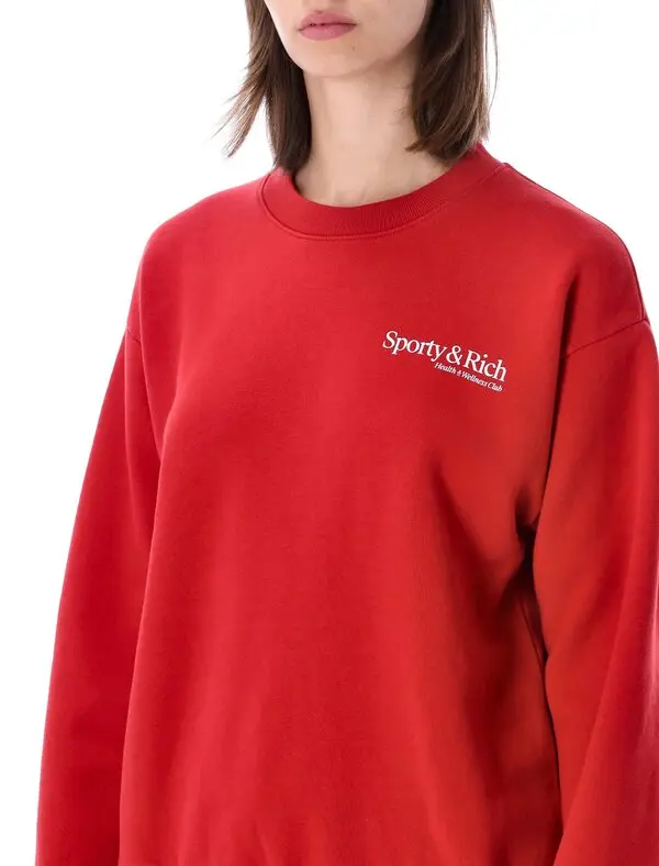 SPORTY & RICH Crewneck Sweatshirt With Graphic Print