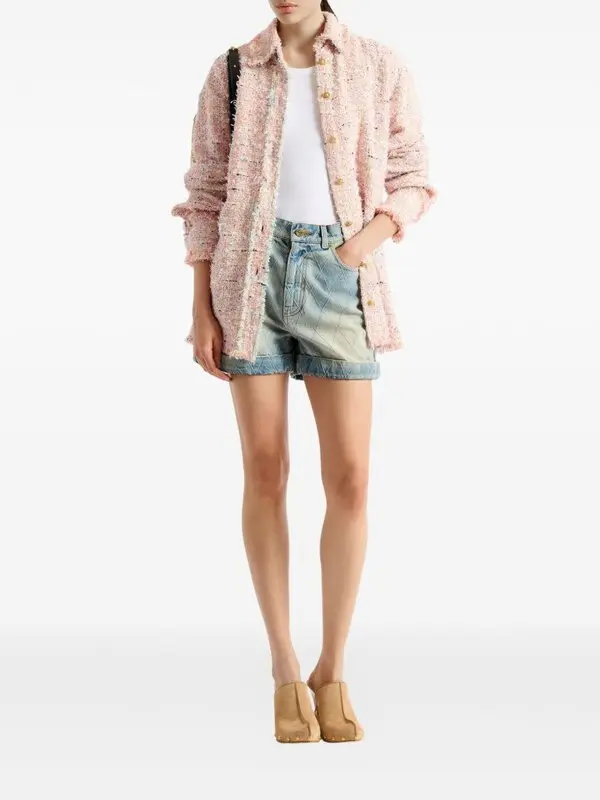 Balmain Textured Tweed Shirt