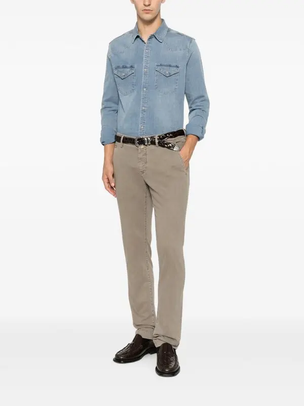 Jacob Cohen Slim Fit Cotton Twill Trousers