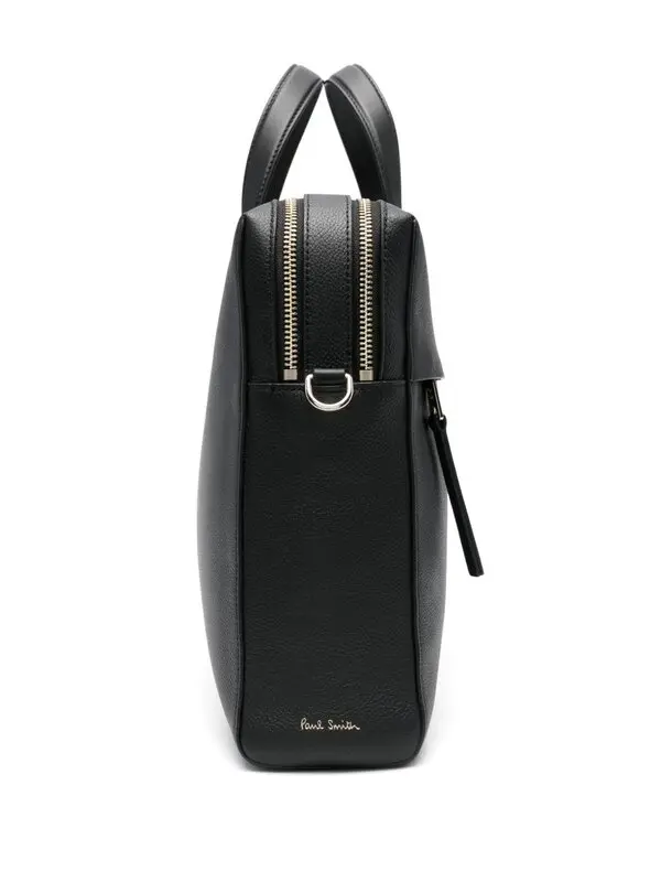Paul Smith Signature Stripe Leather Briefcase