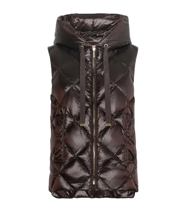 Max Mara Puffer Gilet - Brown