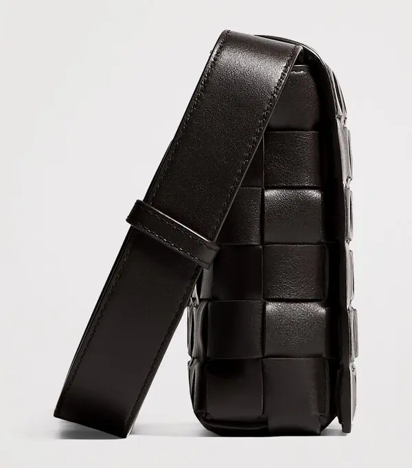 Bottega Veneta Leather Intrecciato Messenger Bag