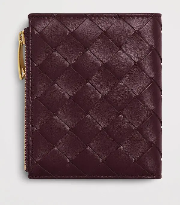 Bottega Veneta Small Leather Intrecciato Bifold Wallet