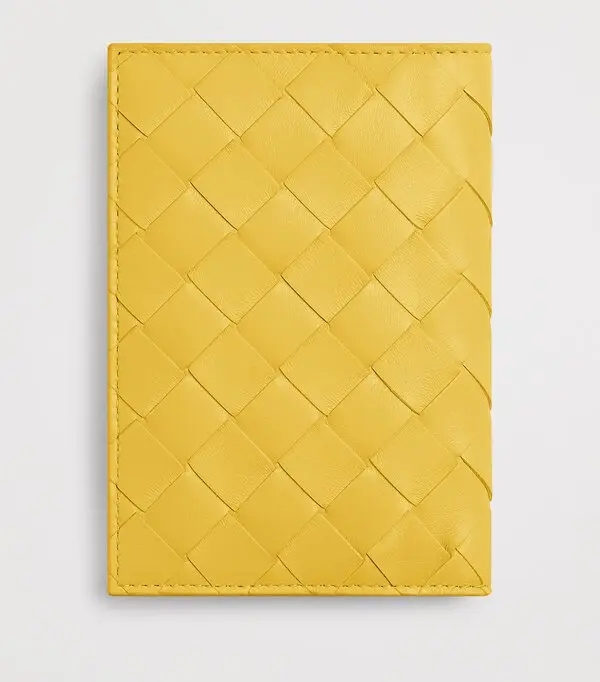 Bottega Veneta Leather Intrecciato Passport Holder