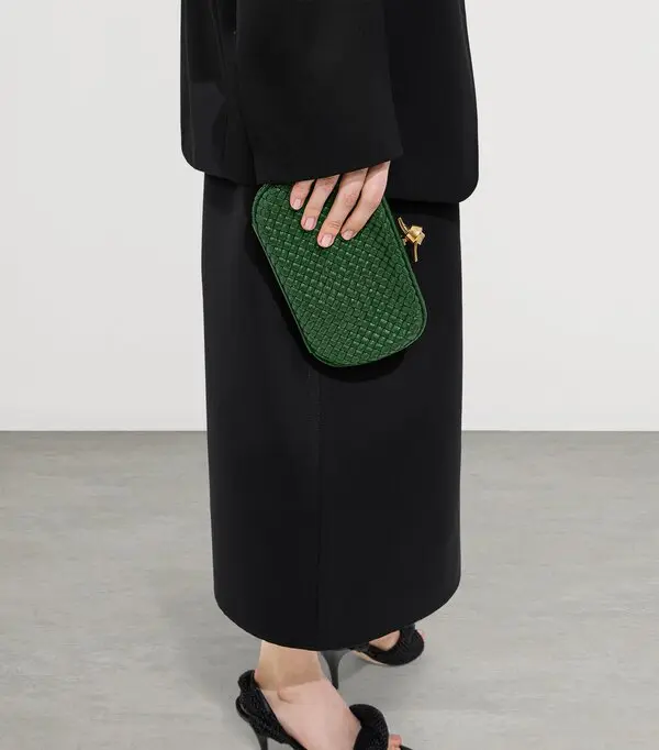 Bottega Veneta Leather Knot Minaudiere Clutch Bag