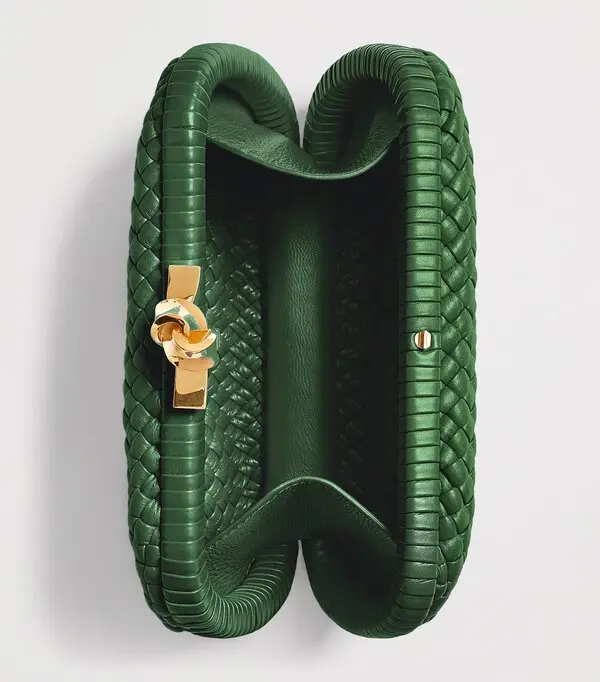 Bottega Veneta Leather Knot Minaudiere Clutch Bag