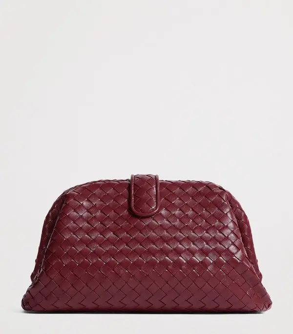 Bottega Veneta Small Intrecciato Clutch Bag - Red