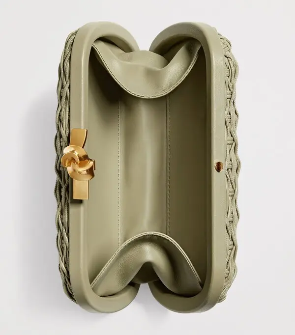 Bottega Veneta Leather Knot Minaudiere Clutch Bag