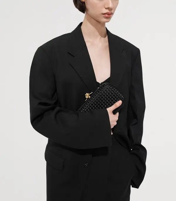 Bottega Veneta Satin Knot Minaudiere Clutch Bag