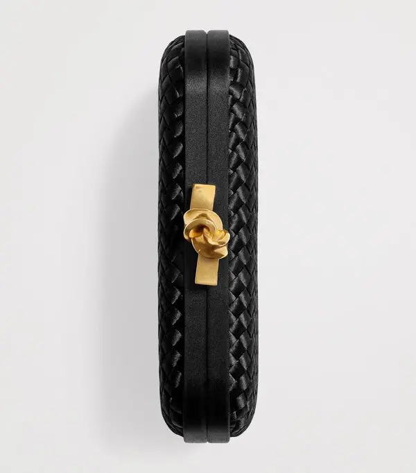 Bottega Veneta Satin Knot Minaudiere Clutch Bag