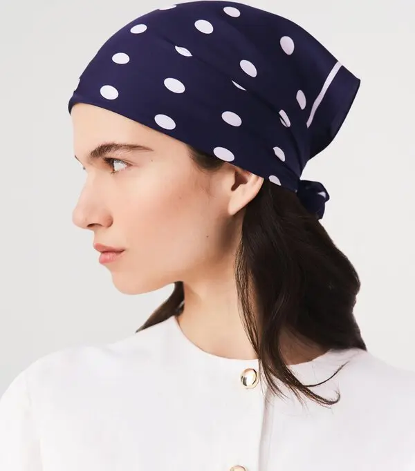 Maje Silk Polka-dot Scarf
