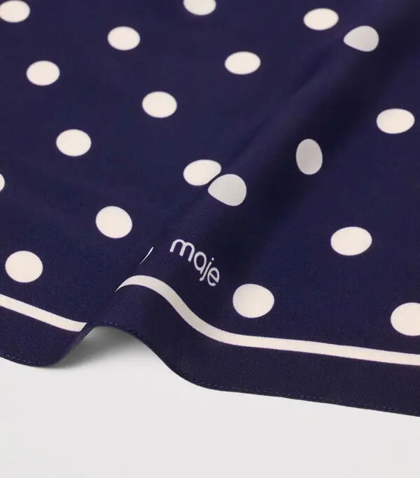 Maje Silk Polka-dot Scarf