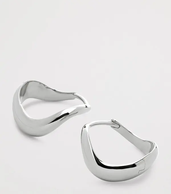 Monica Vinader Small Sterling Swirl Hoop Earrings