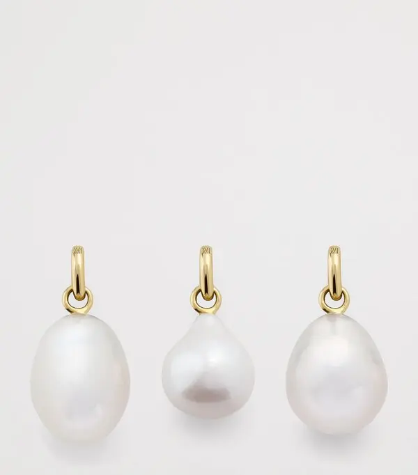 Monica Vinader Yellow And Baroque Pearl Pendant