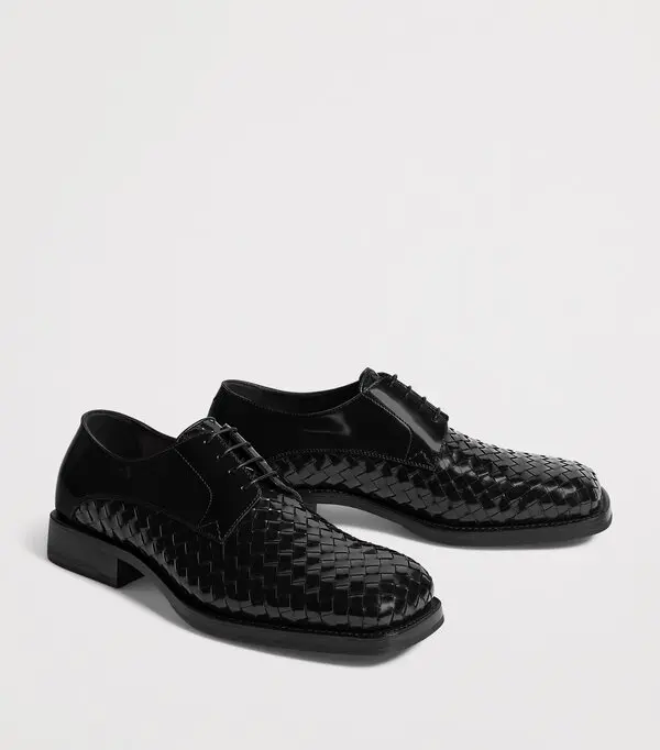 Bottega Veneta Leather Smashed Lace-up Shoes