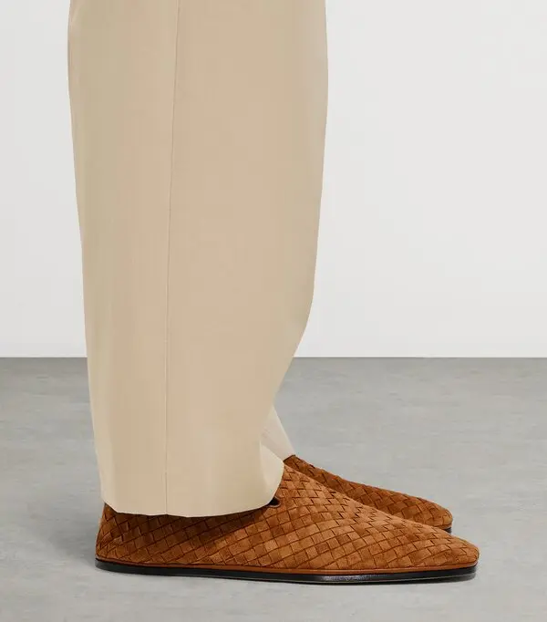 Bottega Veneta Suede Palazzo Slippers