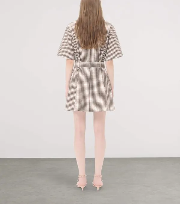 Valentino Garavani Cotton Check Mini Dress