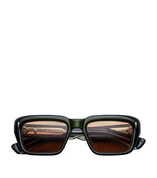 JACQUES MARIE MAGE Walker Rectangle Sunglasses - Beige
