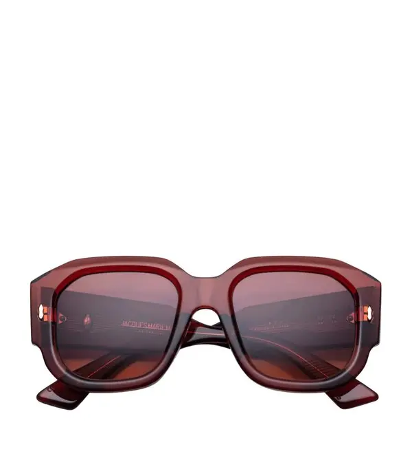 JACQUES MARIE MAGE Lacy Square Sunglasses - Brown