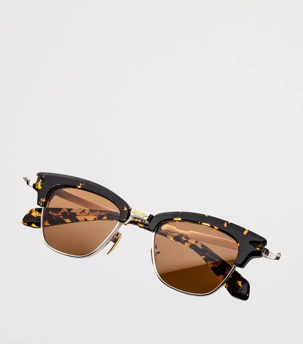 JACQUES MARIE MAGE Tortoiseshell Sartre Square Sunglasses
