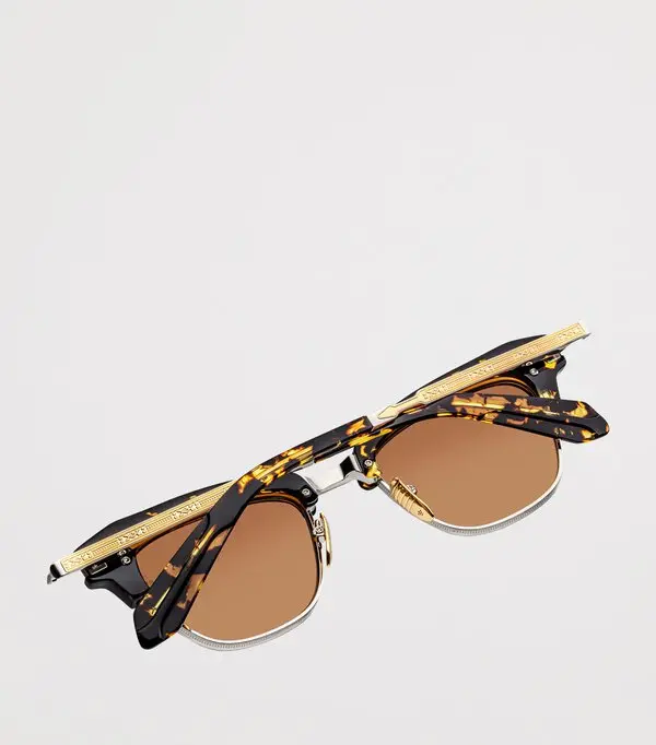 JACQUES MARIE MAGE Tortoiseshell Sartre Square Sunglasses