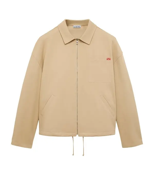 Loewe Canvas Zip-up Jacket - Beige