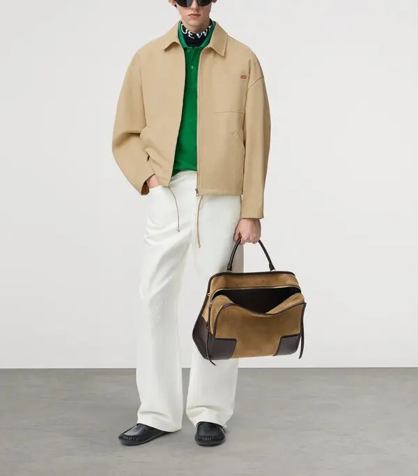 Loewe Canvas Zip-up Jacket - Beige
