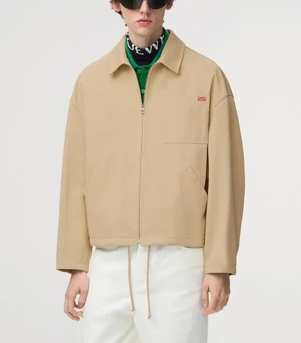 Loewe Canvas Zip-up Jacket - Beige