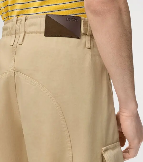 Loewe Cotton Pleated Cargo Trousers