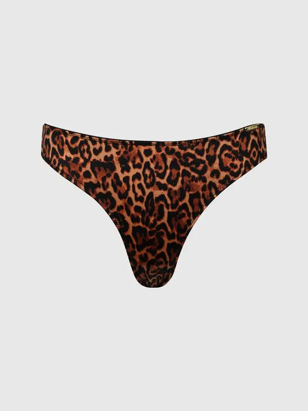 Frederick's Of Hollywood Lexi Liquid Satin Hipster - Leopard