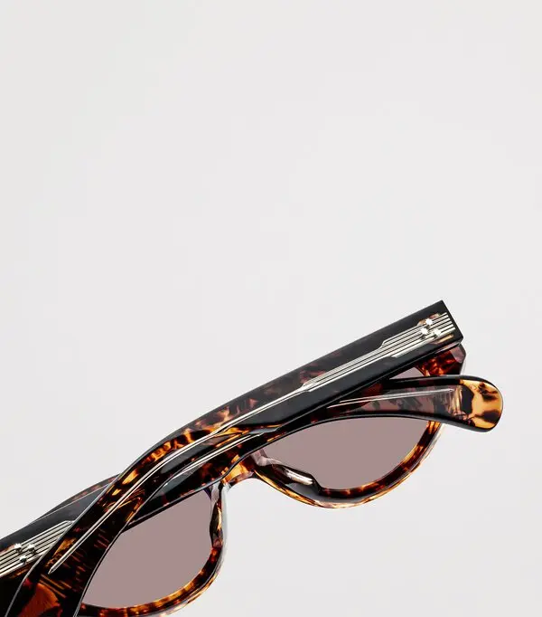 JACQUES MARIE MAGE Tortoiseshell Oval Sunglasses