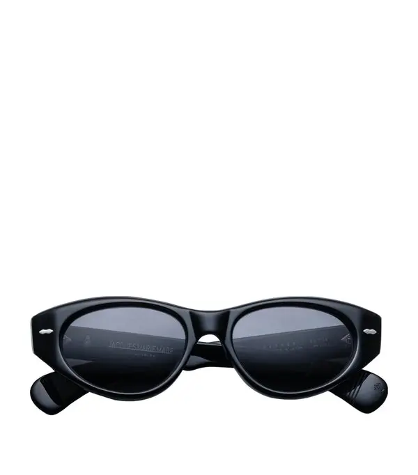 JACQUES MARIE MAGE Krasner Oval Cat Eye Sunglasses - Black