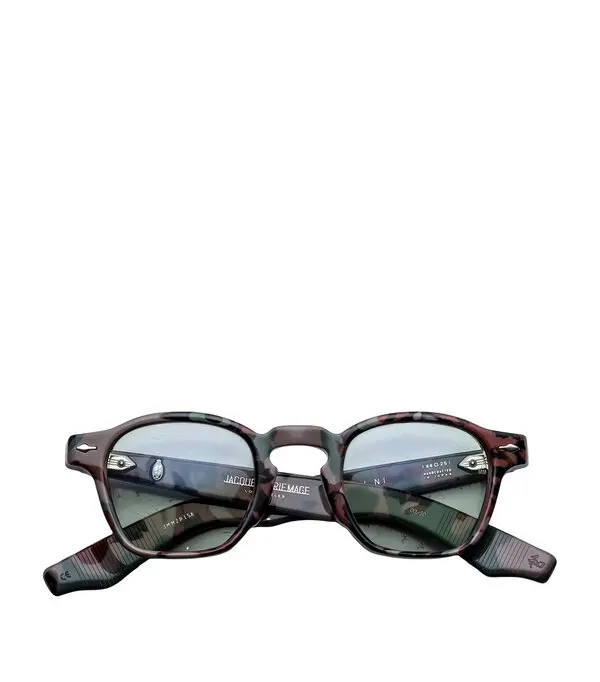 JACQUES MARIE MAGE Zephirin Round Frame Sunglasses - Brown