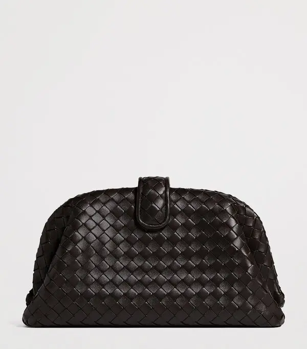 Bottega Veneta Small Leather Lauren 1980 Clutch Bag - Brown