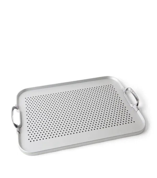 KAYMET Cut-out Serving Tray - Silver