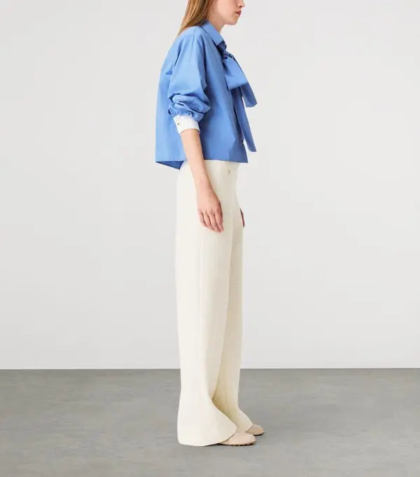 Maje Textured Tweed Palazzo Trousers
