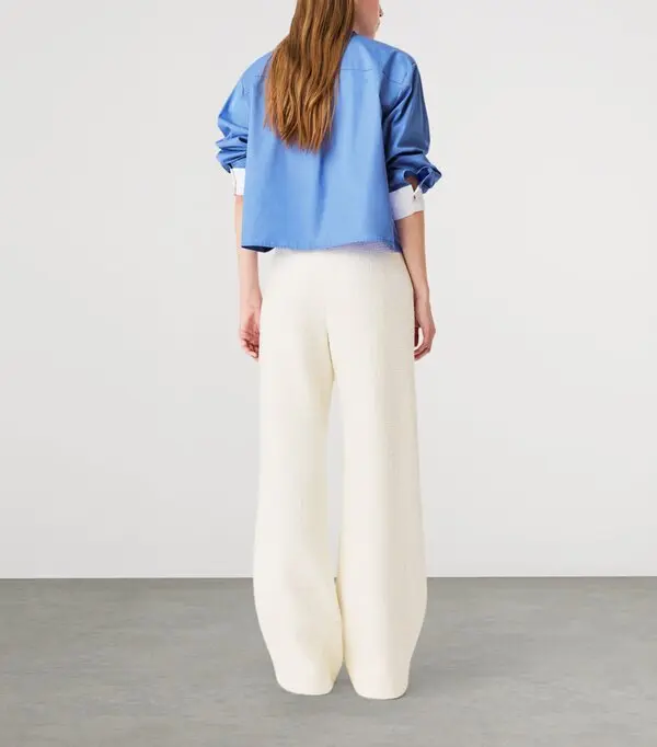 Maje Textured Tweed Palazzo Trousers
