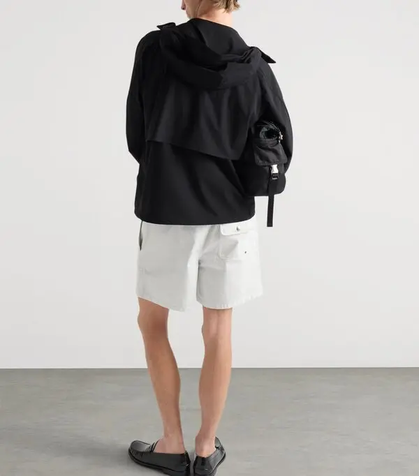 Prada Re-nylon Hooded Jacket With Tonal Logo