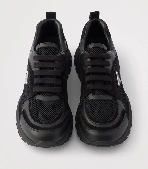 Prada Re-nylon And Leather Prax Lace-up Sneakers