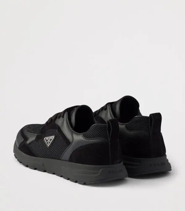 Prada Re-nylon And Leather Prax Lace-up Sneakers