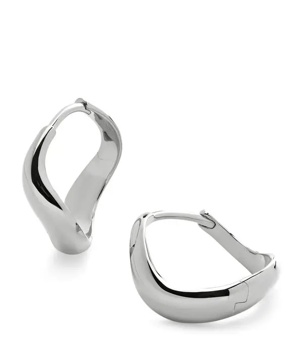 Monica Vinader Small Sterling Swirl Hoop Earrings - Silver