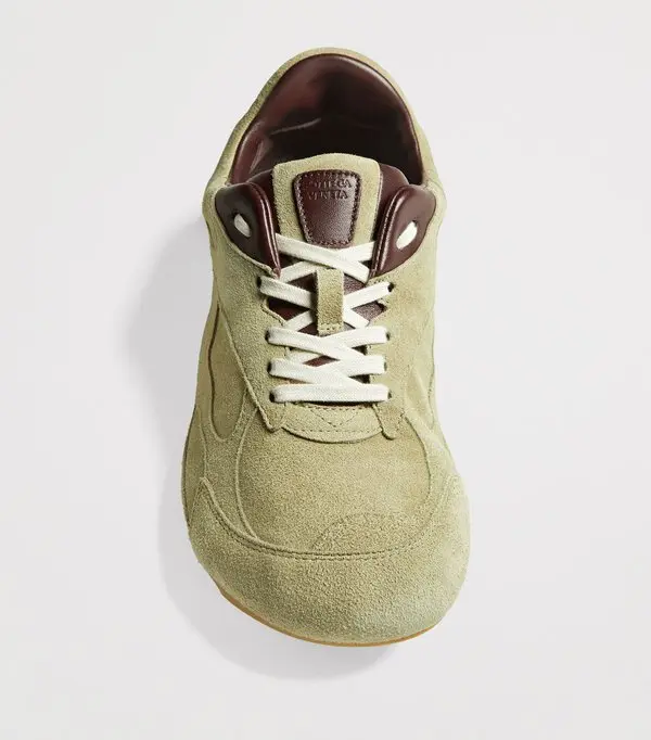 Bottega Veneta Suede Orbit Flash Sneakers - Green