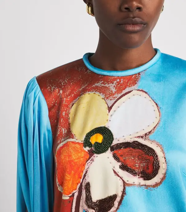 ALEMAIS Alemasis Silk Lenny Gown With Exclusive Beaded Painting