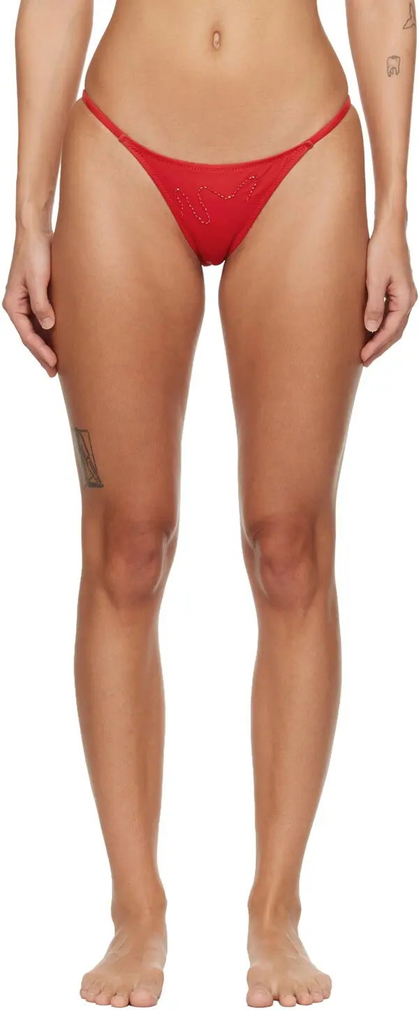 Paloma Wool Bead-embellished Bikini Bottoms